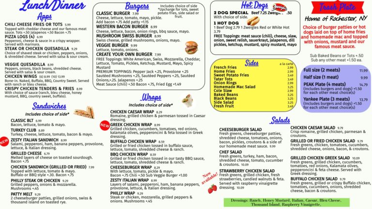 Musting Charlies Diner Menu - Mustang Charlie's Diner