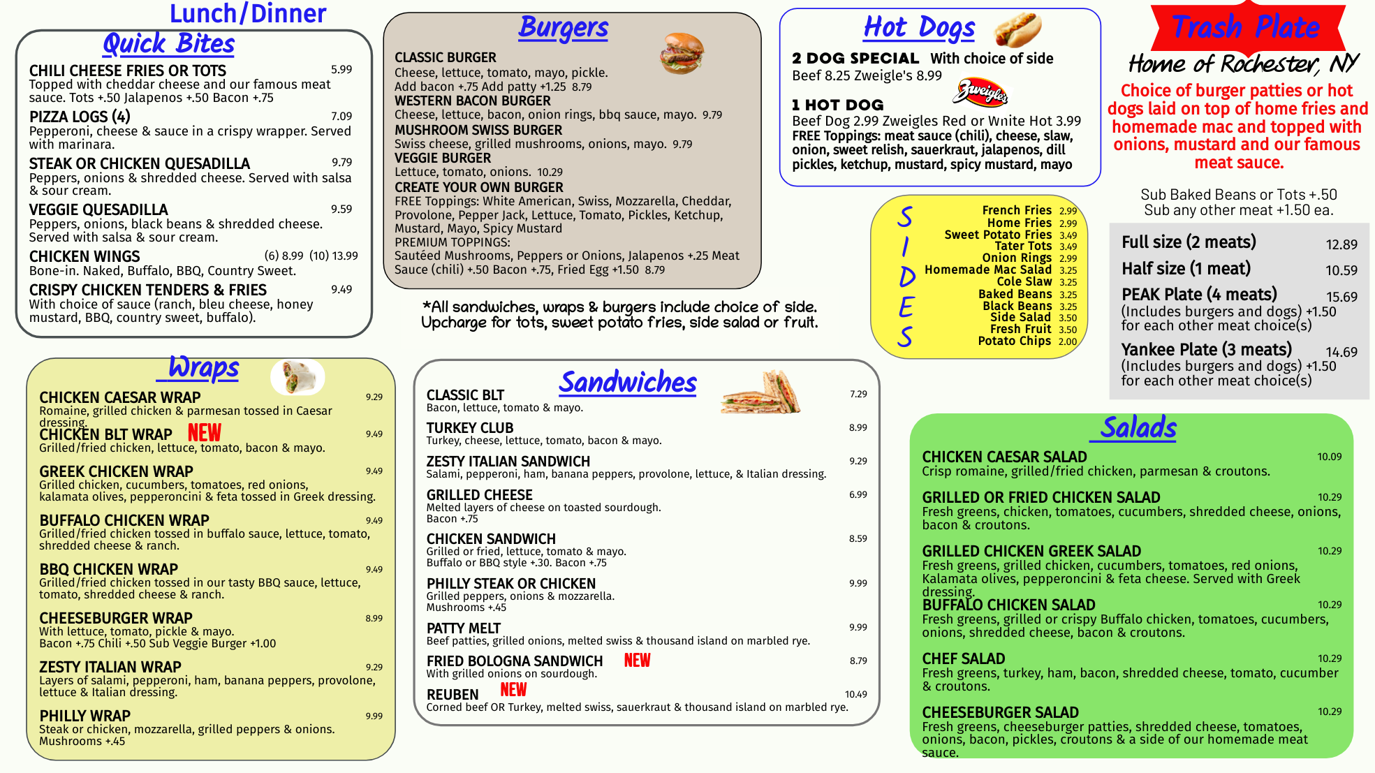 Musting Charlies Diner Menu - Mustang Charlie's Diner
